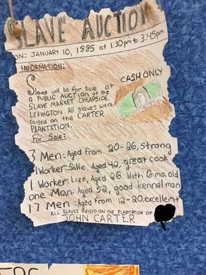 N.J. Parents Demand Explanation for Fifth-Graders' Slave Auction Posters