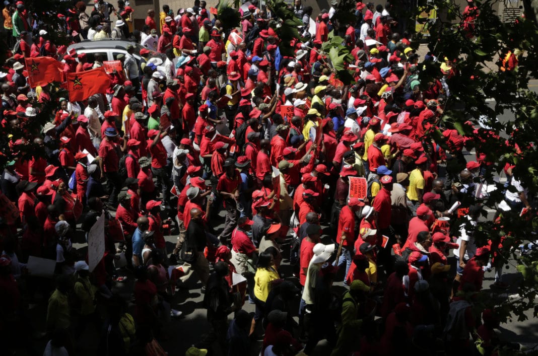 South African Union Workers Protest Against Corruption As ANC Power ...
