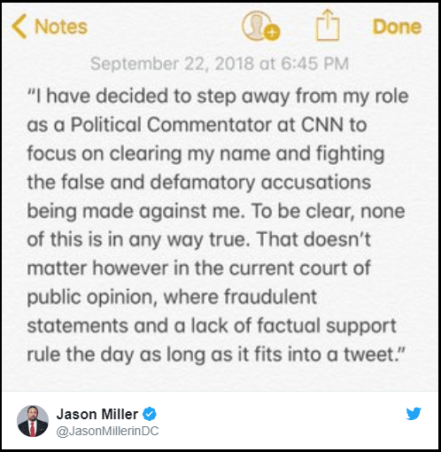 Former Trump Aide Jason Miller Leaves CNN Amid Claims He Drugged Ex ...