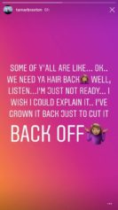 Tamar Braxton Makes Final Decision on Her Bald Hairdo