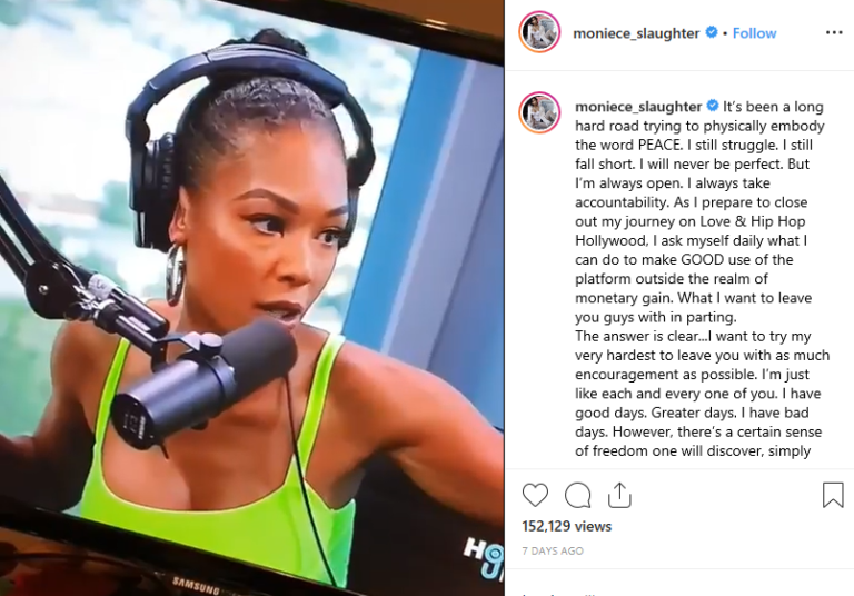 'I Bid You Farewell': Moniece Slaughter Officially Quits 'Love and Hip ...