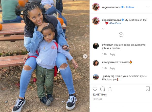 'Whoa!': Angela Simmons and Her Son Blow Fans Away with Identical Features