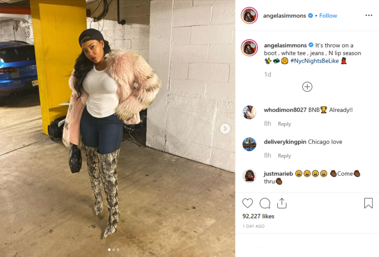 'Bigg Drip': Angela Simmons Leaves Folks 'Sick' With Her Rakish Fashion
