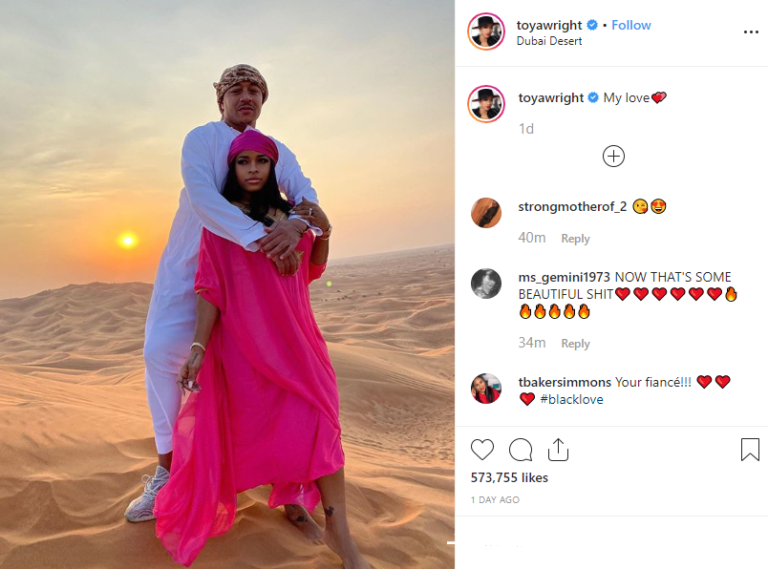 'Looking Like Royalty': Toya Wright and Her Fiancé Serve Couple Goals ...
