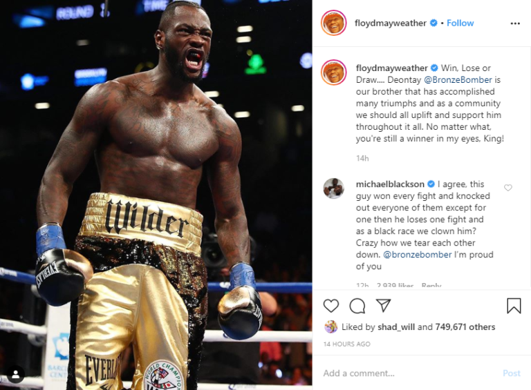 Floyd Mayweather Says Wilder Is 'Still a Winner' After Shocking Defeat ...
