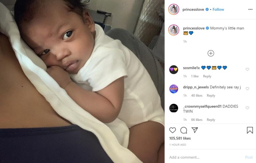 ‘A Mini Ray J’: Princess Love Gives Up-Close-and-Personal Shot of Son Epik, Fans Say He Looks ...
