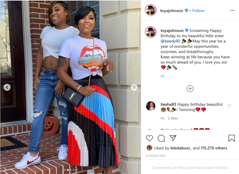 'Twins': Toya Johnson Posts Photo With Sister, Fans Rave Over How Much ...