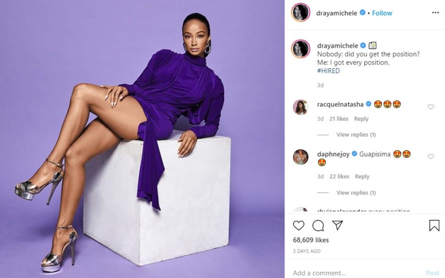 'You Go Girl': Draya Michele Stuns in Purple Photos on Instagram