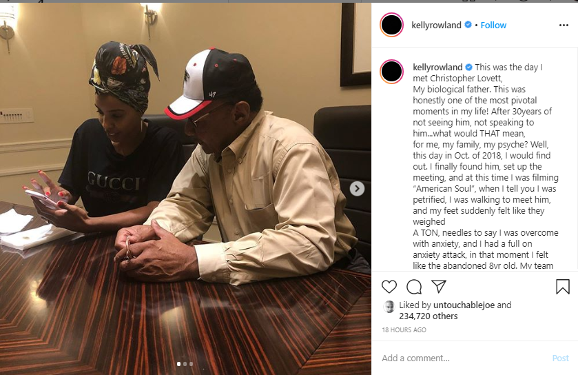 Kelly Rowland Recounts Meeting Her Biological Father for the First Time In 30 Years