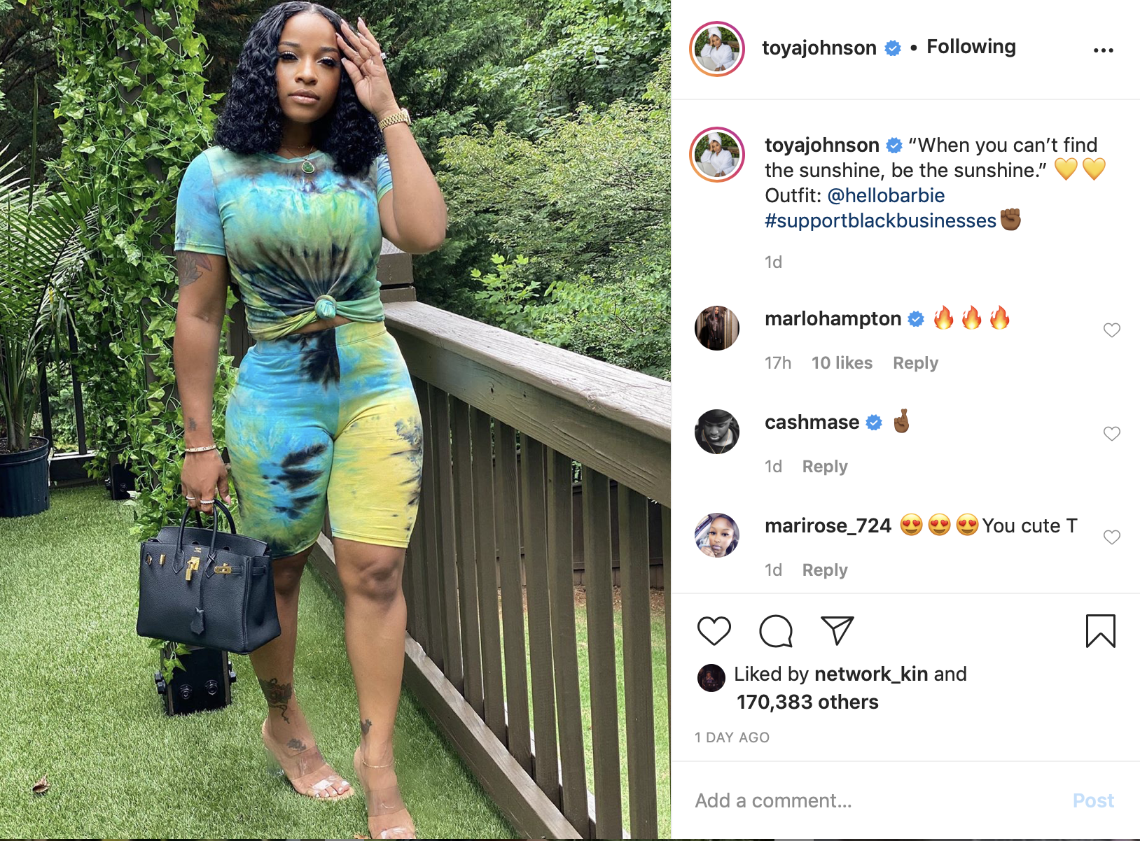 'She Fionne’: Toya Johnson Turns Heads on IG In Latest ’Fit