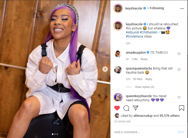 Keyshia Cole Fans Fall In Love with Her Unfiltered Beauty Pics