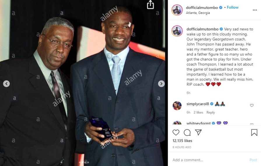 'Thanks for Saving My Life': Allen Iverson and Dikembe Mutombo Mourn ...