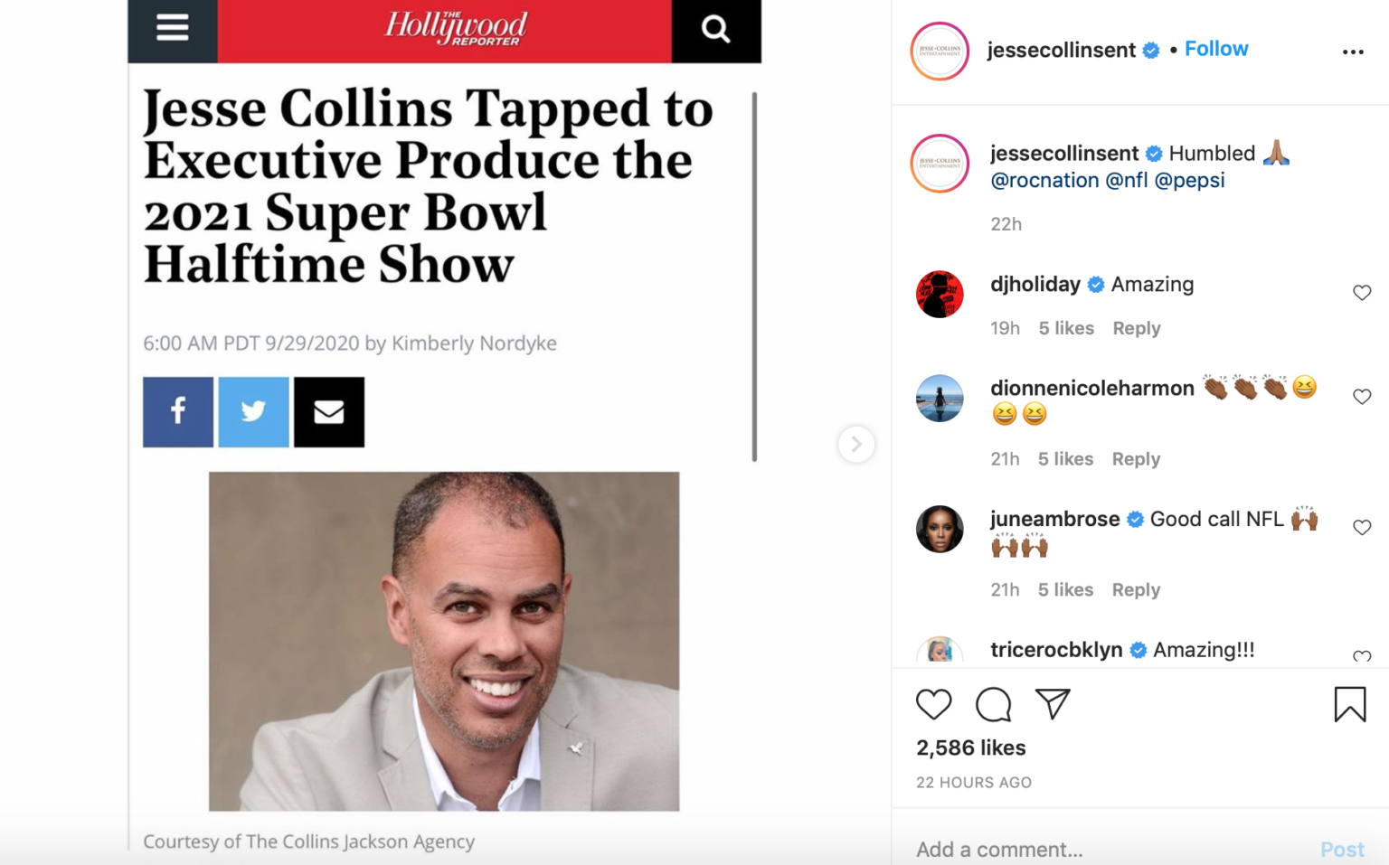 Jesse Collins Becomes First Black Executive Producer of Super Bowl ...