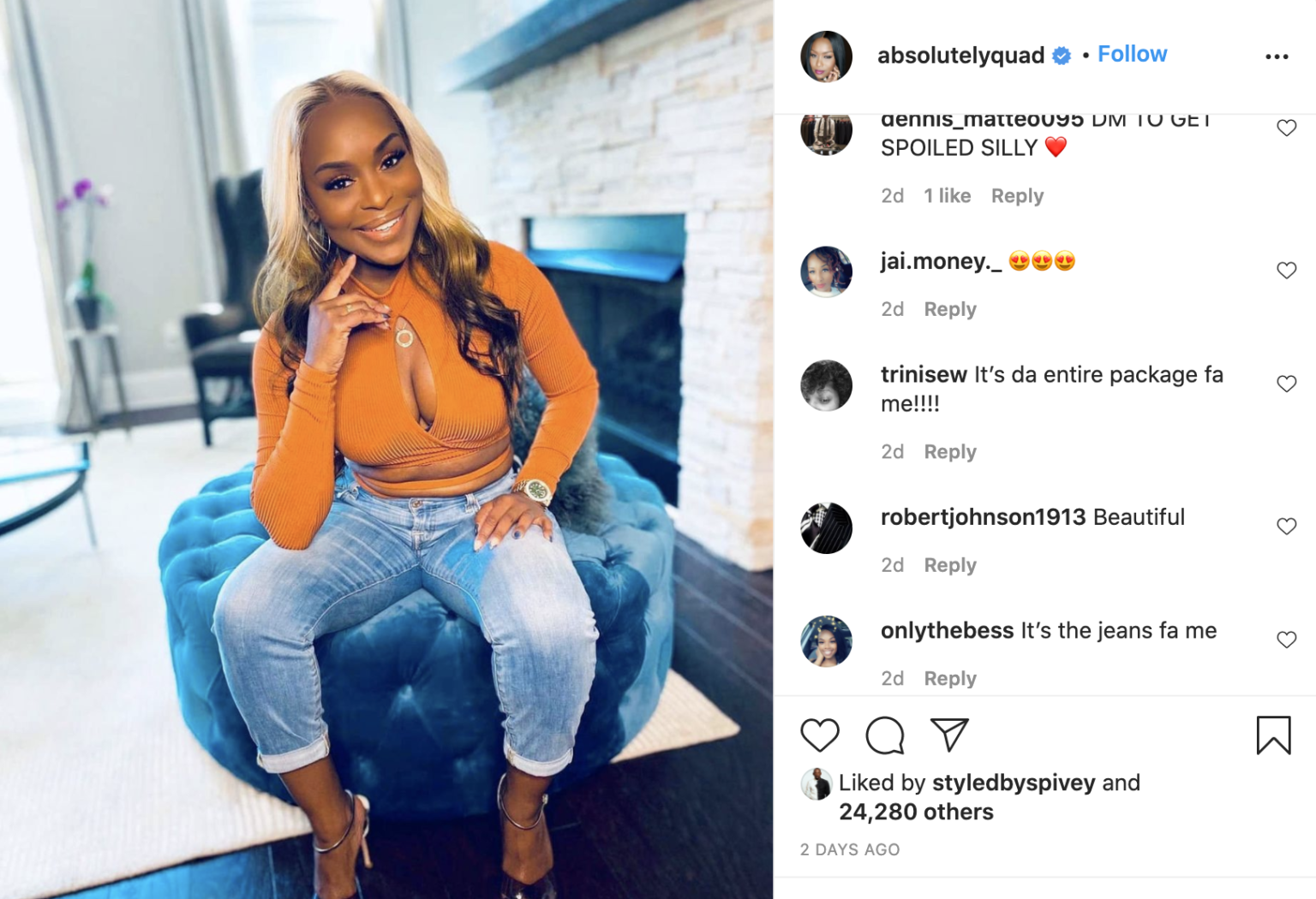 'Yum': 'Married to Medicine' Star Quad Webb Shows a Little Midriff ...