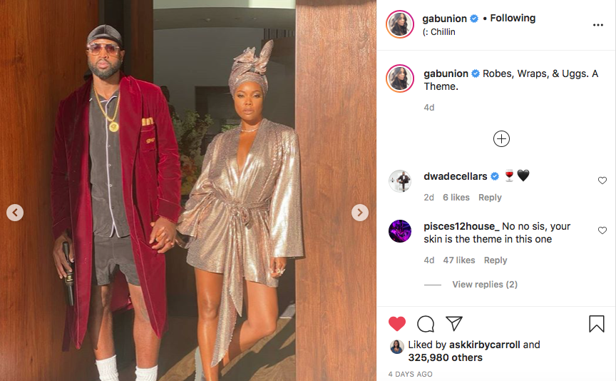 'STUNT ON US': Gabrielle Union and Dwyane Wade Show Off Sleepwear Drip