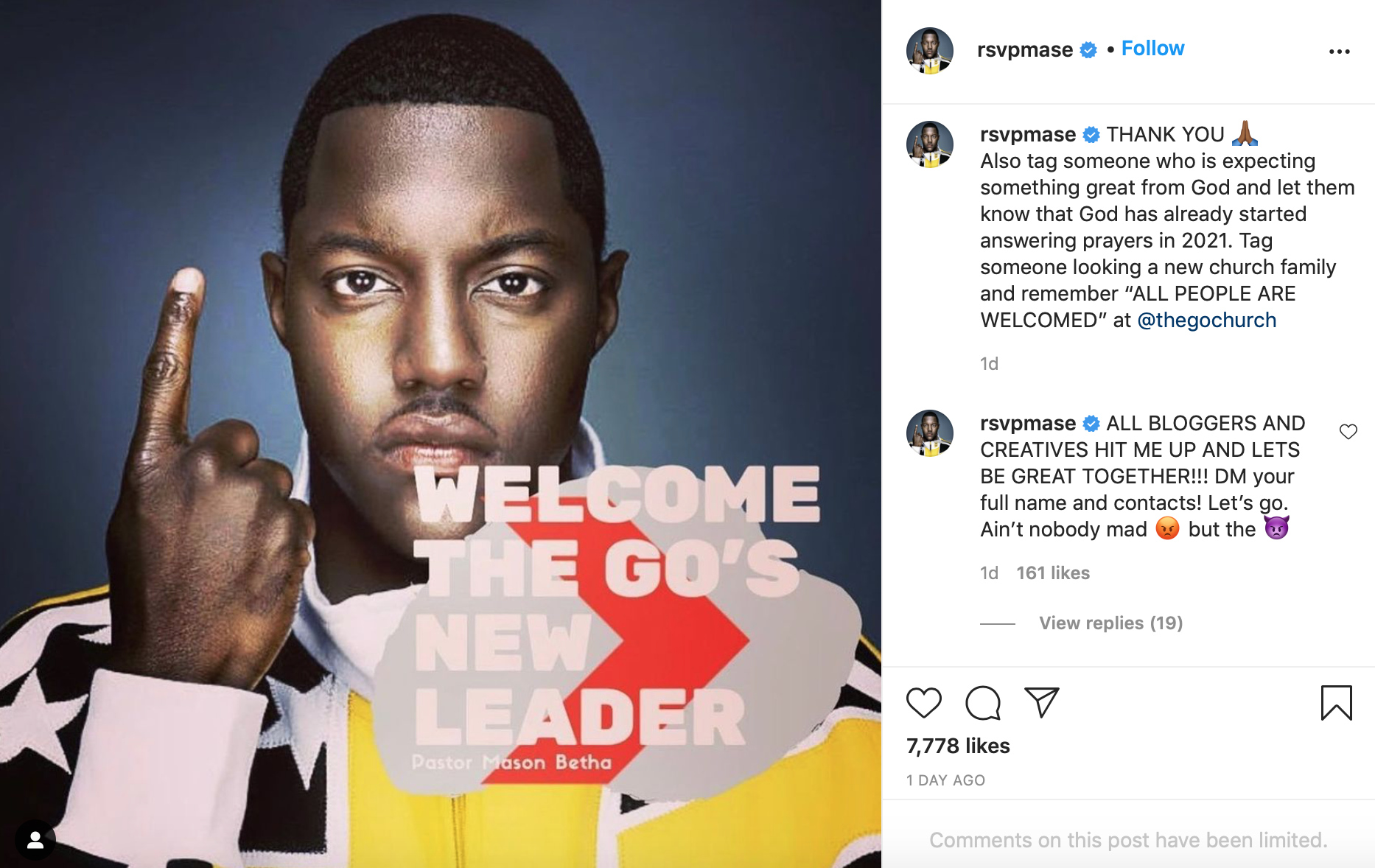 Mase Named New Pastor of an Atlanta Church After Former Pastor Steps Down