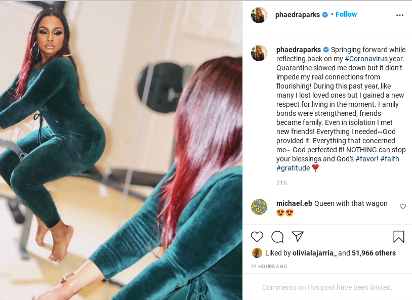 ‘Phaedra Always Served Body’: Phaedra Parks' Latest Upload Leaves Fans ...