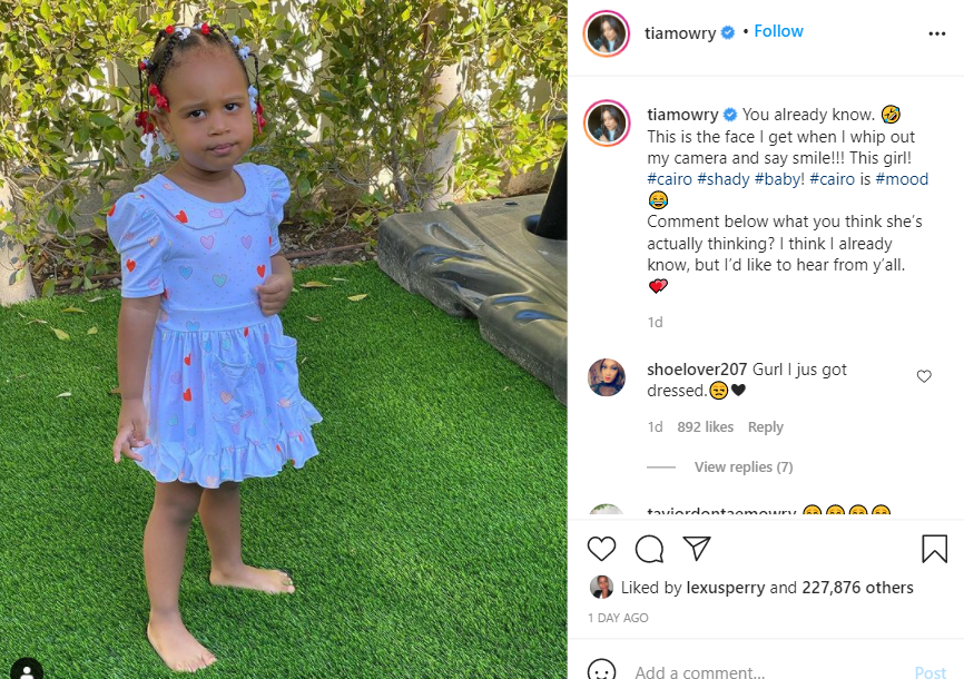 'Go Home Roger': Tia Mowry Shares Daughter Cairo's Hilarious Reaction ...