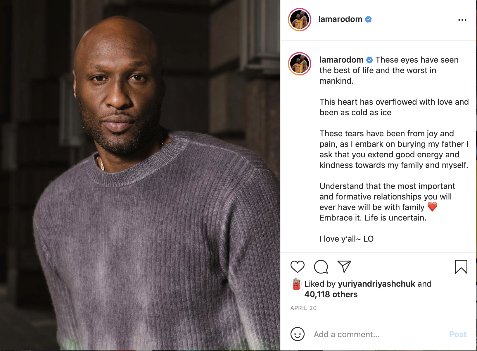 ‘I Don’t Even Think I Sat Down and Cried About It’: Lamar Odom Opens Up ...