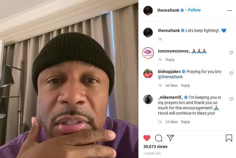 ‘Let’s Keep Fighting’: Tank Shares Uplifting Video After Revealing He ...