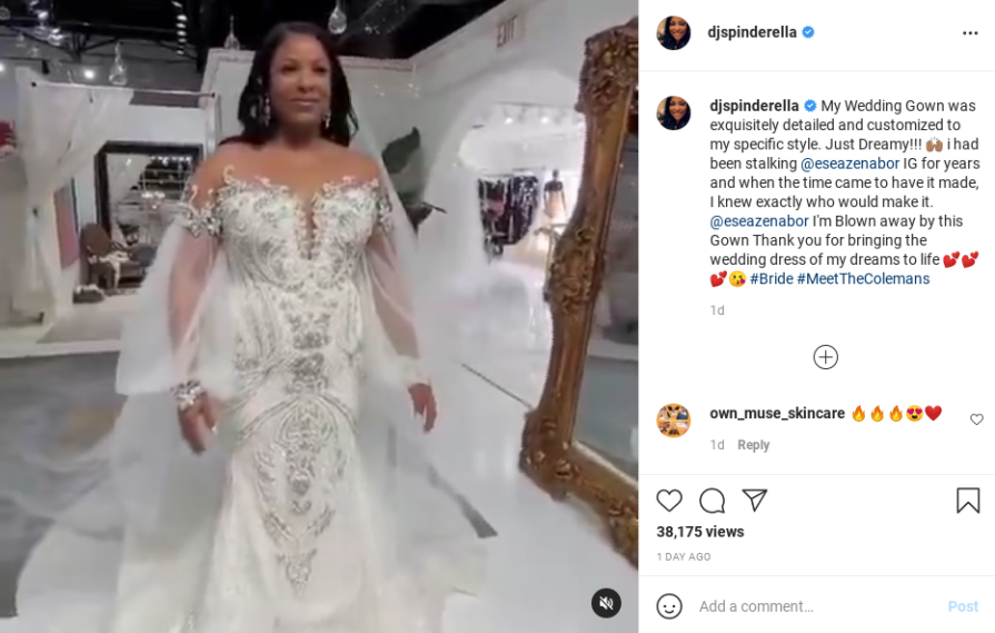 'Gorgeous Bride': DJ Spinderella Gets Married to Longtime Love Quenton ...