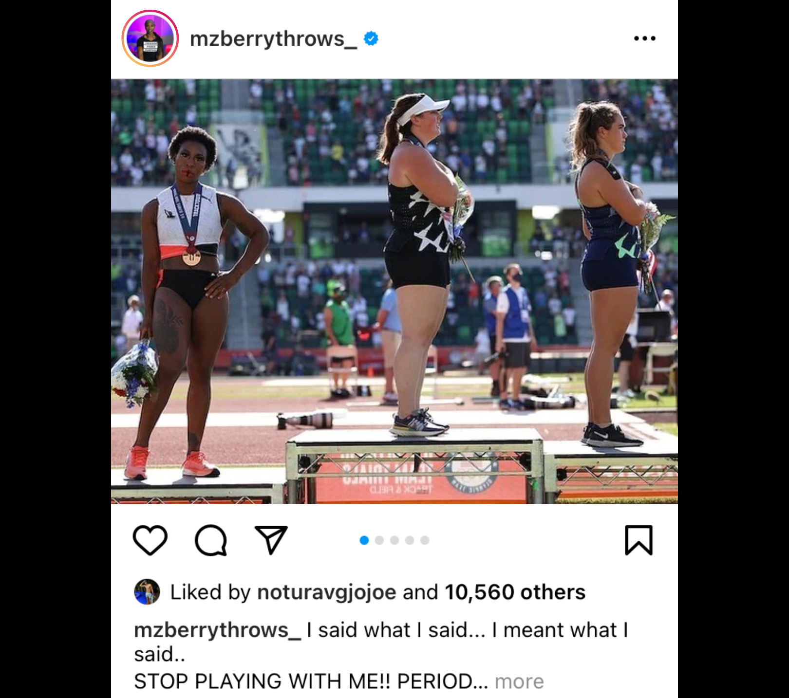 ‘STOP PLAYING WITH ME! PERIOD!’: Olympian Gwen Berry Turns Away from ...