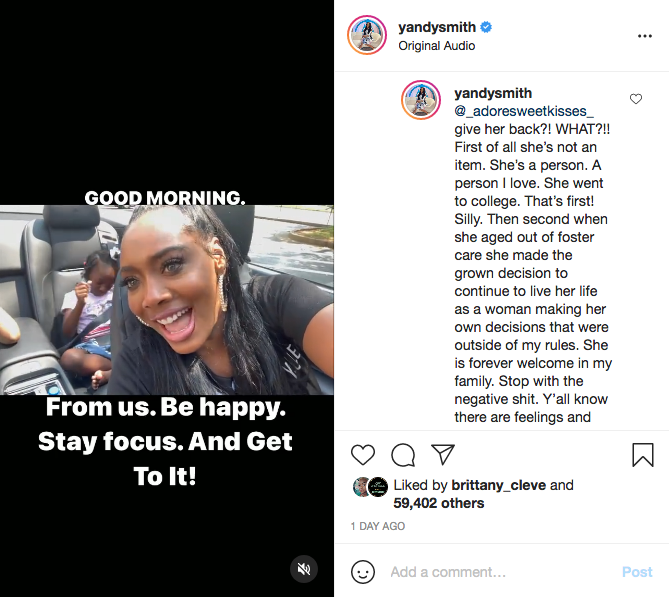 ‘Stop with the Negative S—t’: Yandy Smith-Harris Claps Back at ...