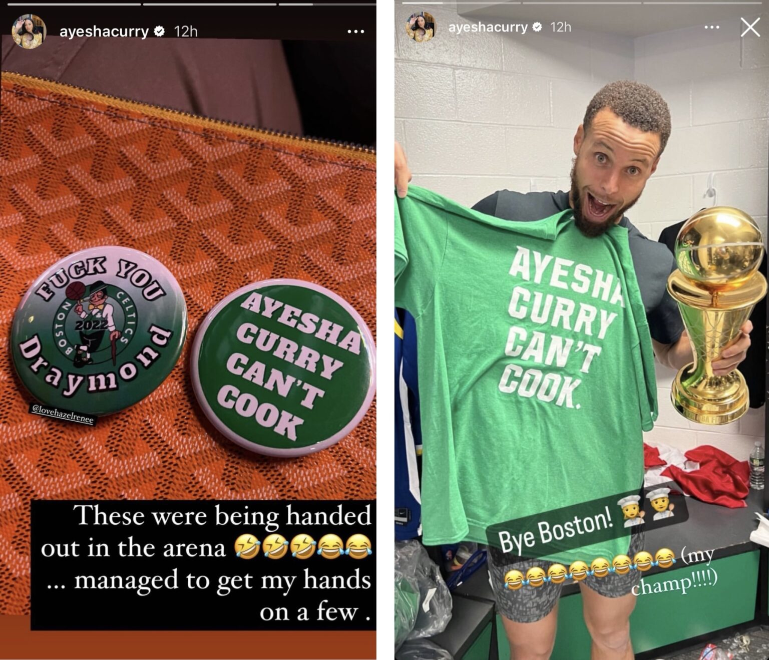 'With a Side of Curry GOAT': Ayesha Curry Claps Back at Boston Celtics ...