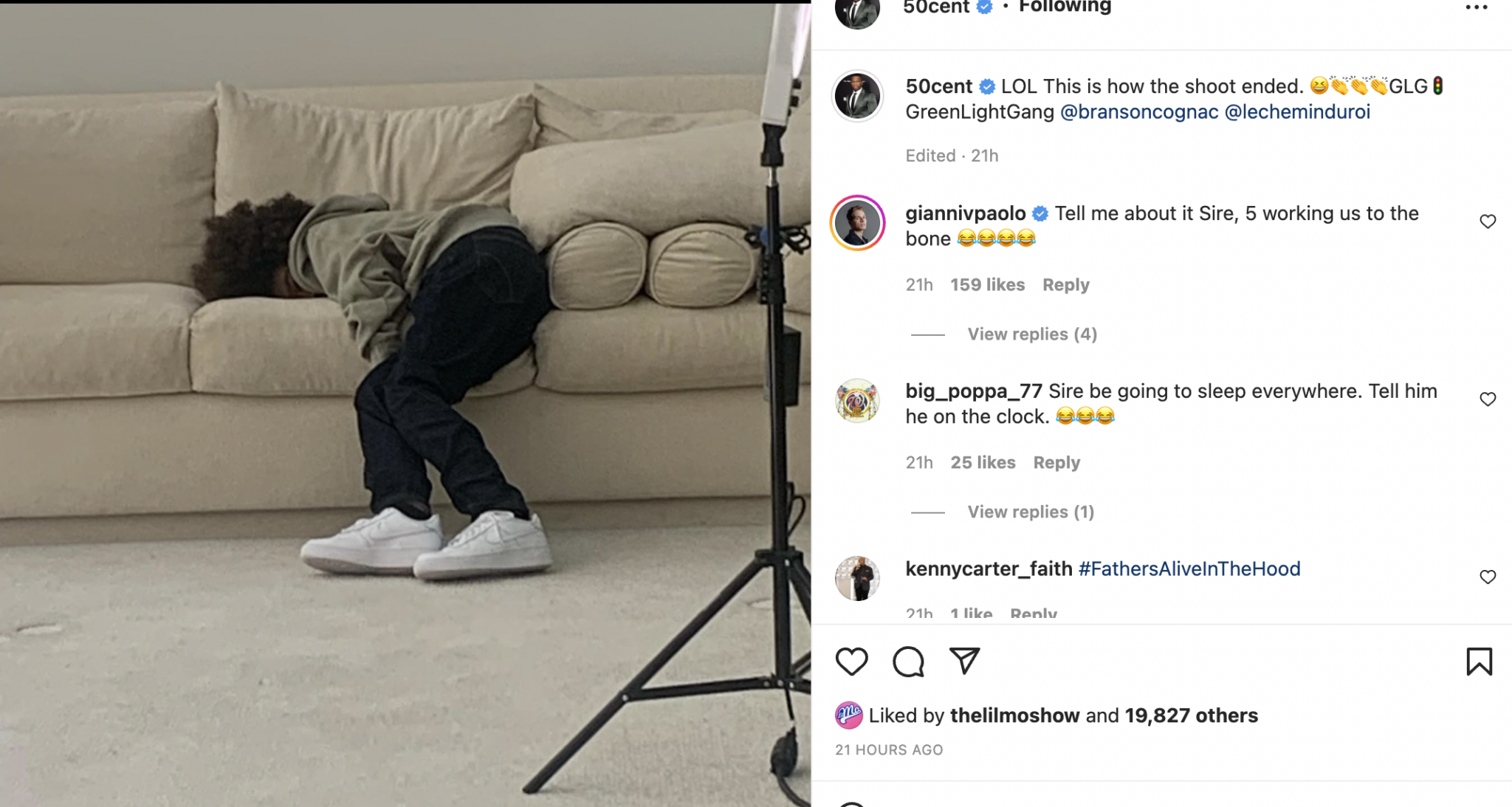 'Hard Work Today Huh?': Fans Crack Up After 50 Cent Shows Sire's First ...