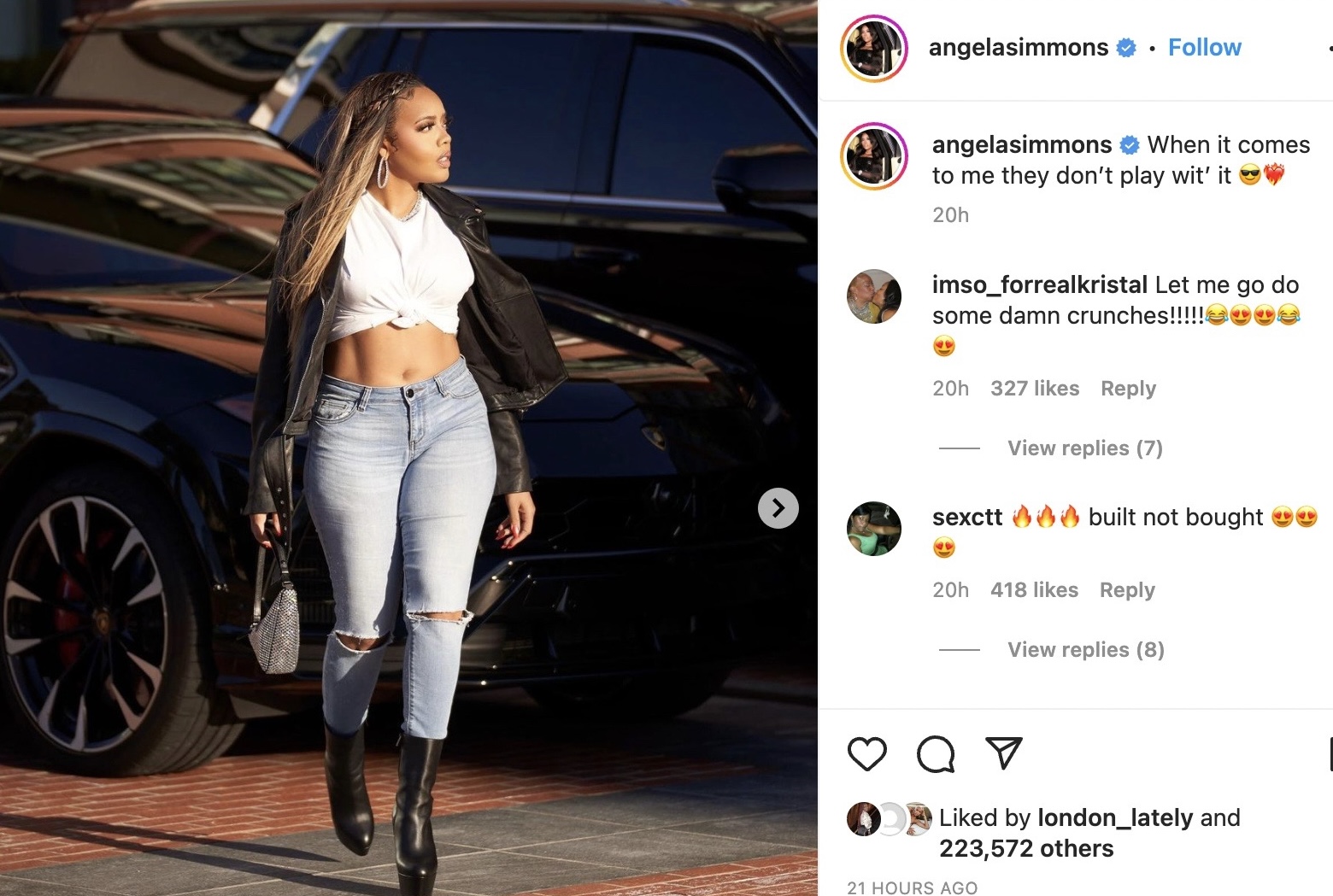 'That's Gotti's Girl': Angela Simmons Shows Off Toned Abs In Latest ...
