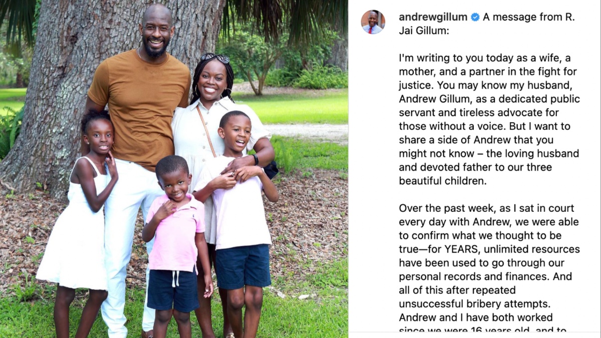 'Many Abuse the System & It Gets Overlooked': Andrew Gillum's Wife ...