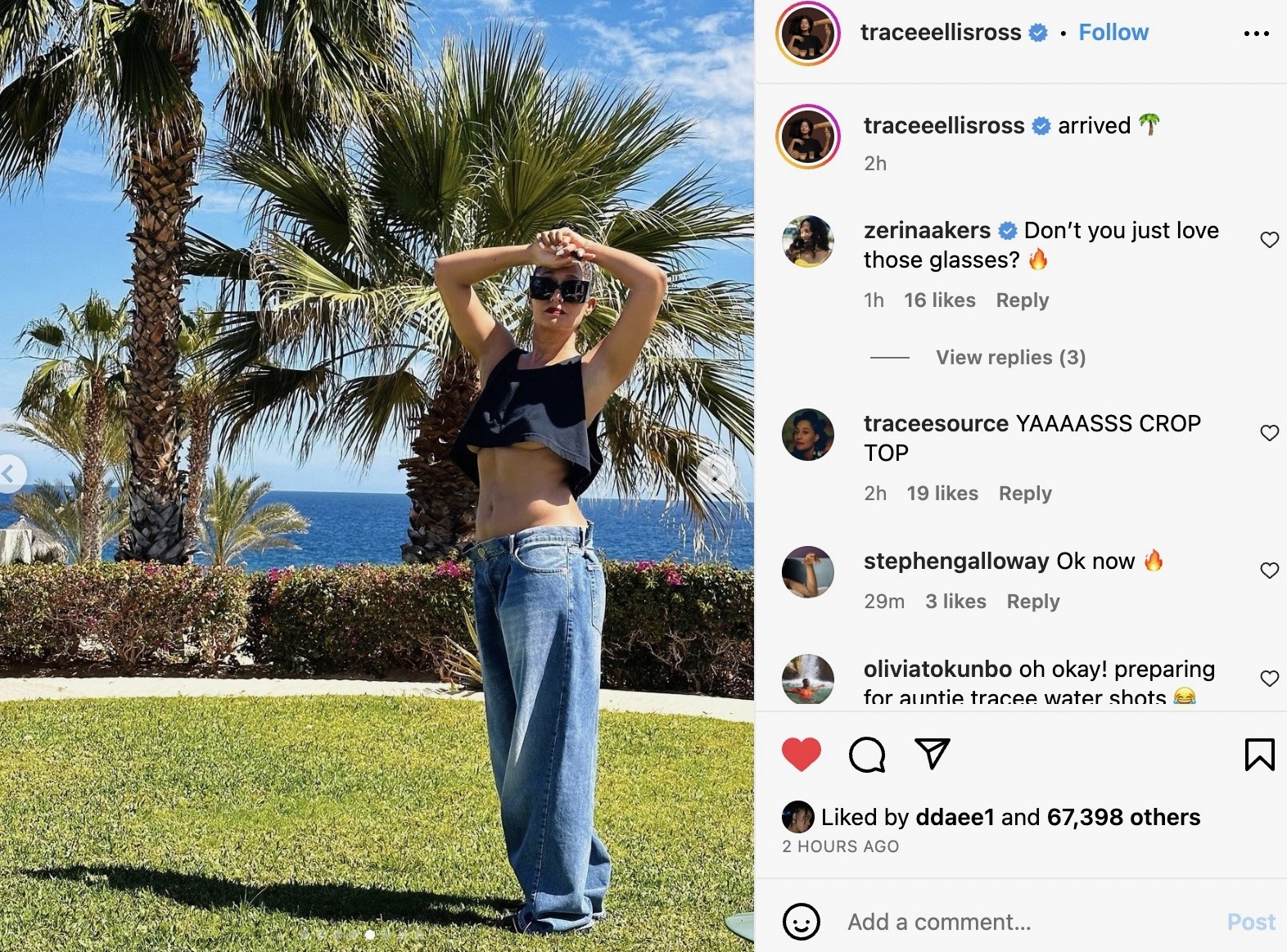 'It's the Bun and Underboob for Me': Tracee Ellis Ross Draws Fans ...