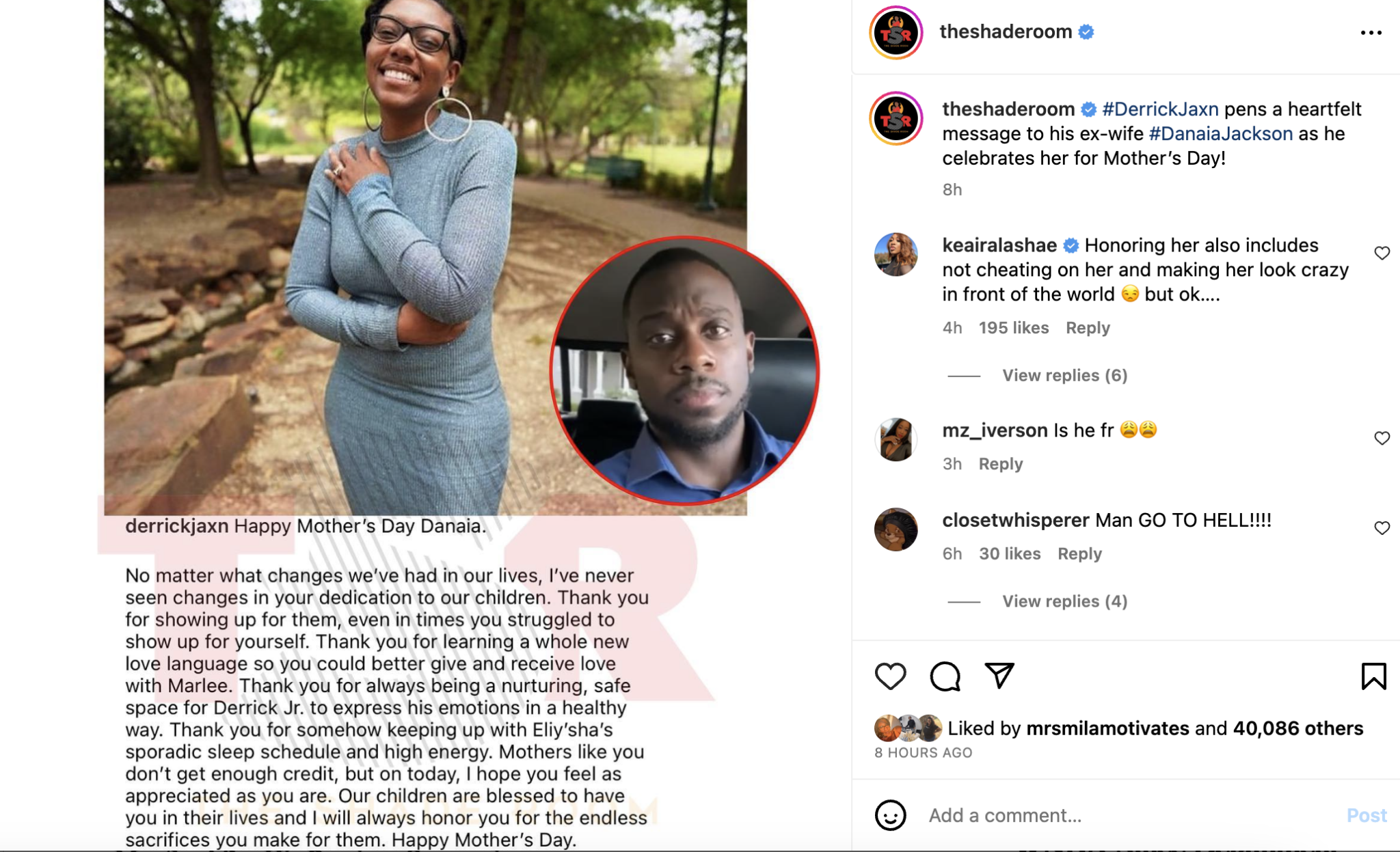 'I Hope She Has Her Full Armor and Helmet on': Derrick Jaxn Gets Called ...