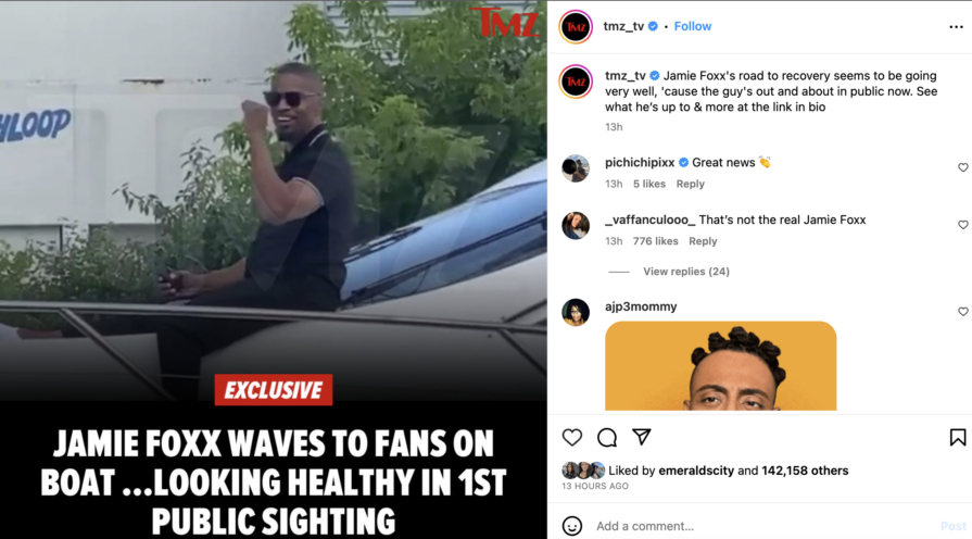 'Glad to See Him Healthy': Fans Say Jamie Foxx 'Looks Great' Smiling ...