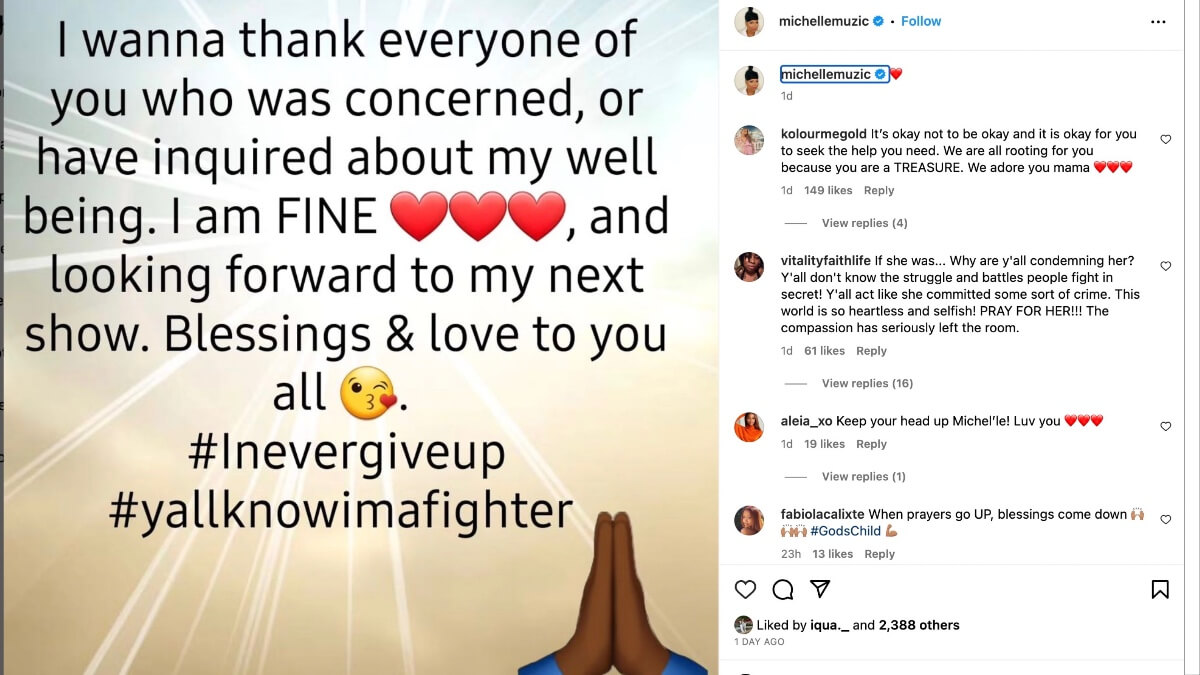 Michel'le's Bizarre Behavior During Recent Performance Has Fans ...