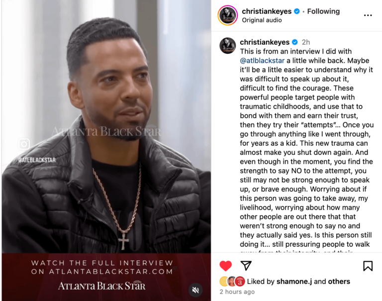 Christian Keyes Says His ‘Traumatic Childhood’ Made Him a ‘Target’ as ...