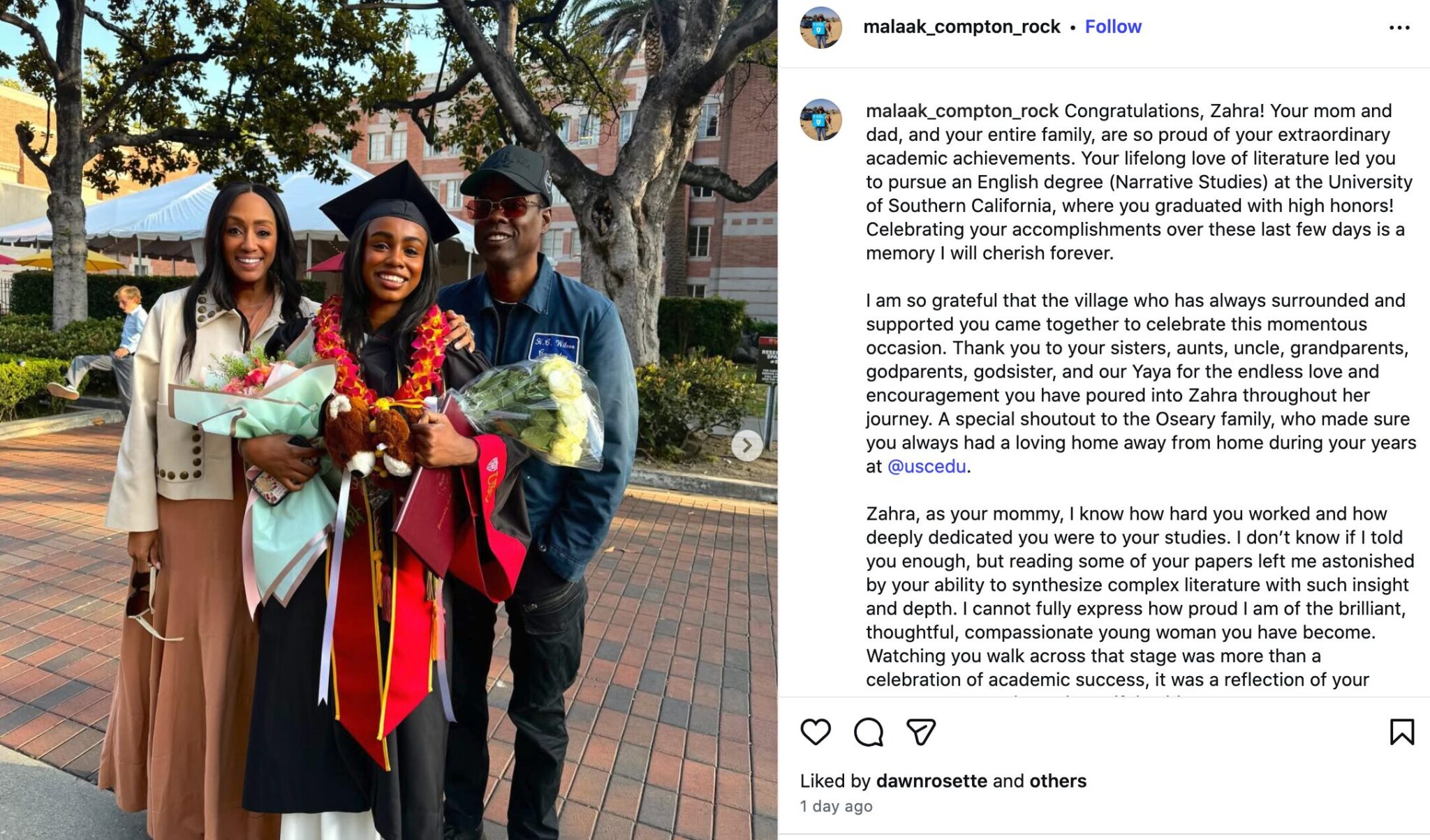 'Has Her Daddy’s Face, for Sure!': Chris Rock's and Ex-Wife Reunite as ...